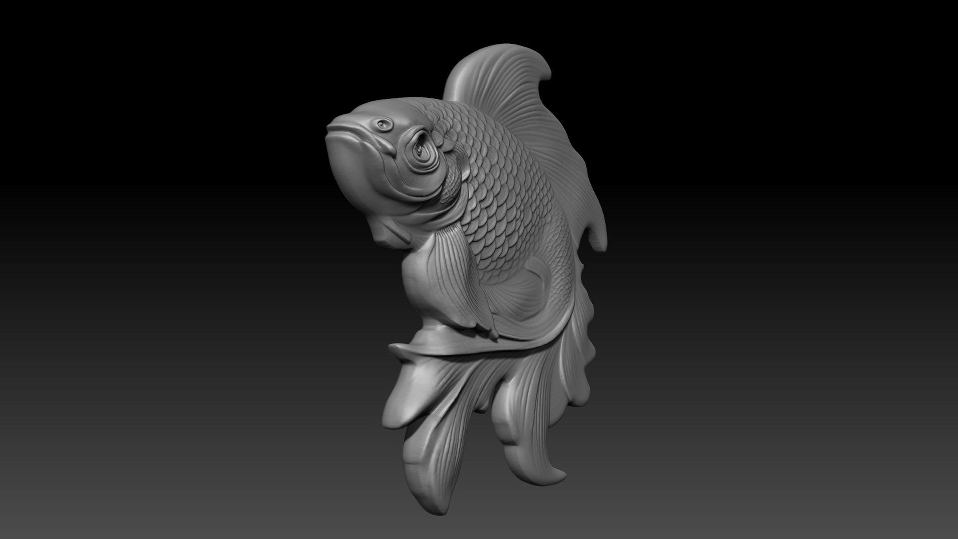 Bas Relief Fish 08 240506 3D Print Model Model - TurboSquid 2291174