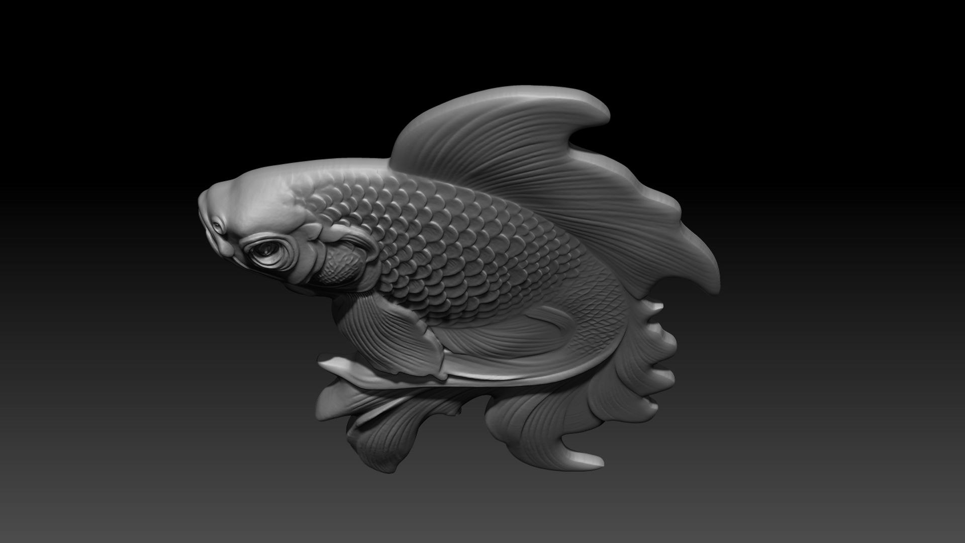 Bas Relief Fish 08 240506 3D Print Model Model - TurboSquid 2291174