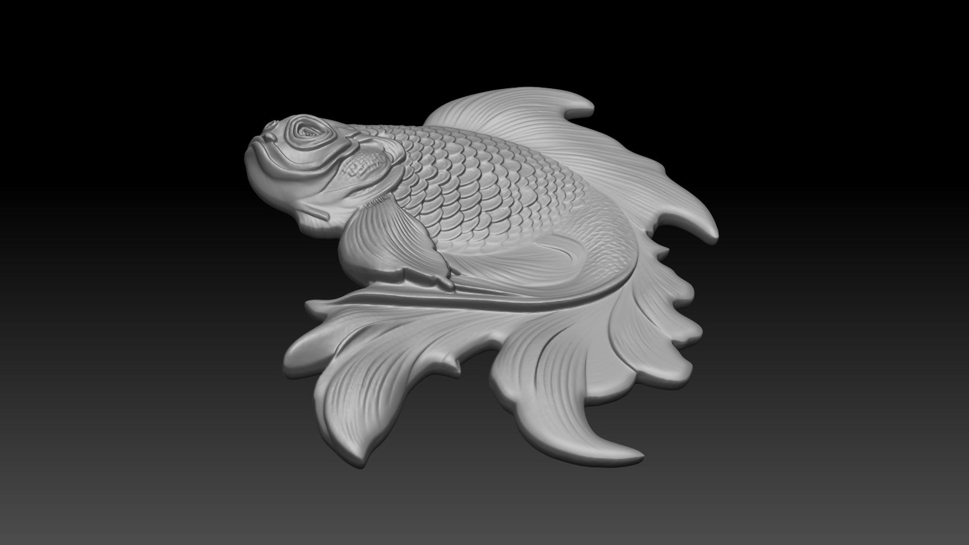 Bas Relief Fish 08 240506 3D Print Model Model - TurboSquid 2291174