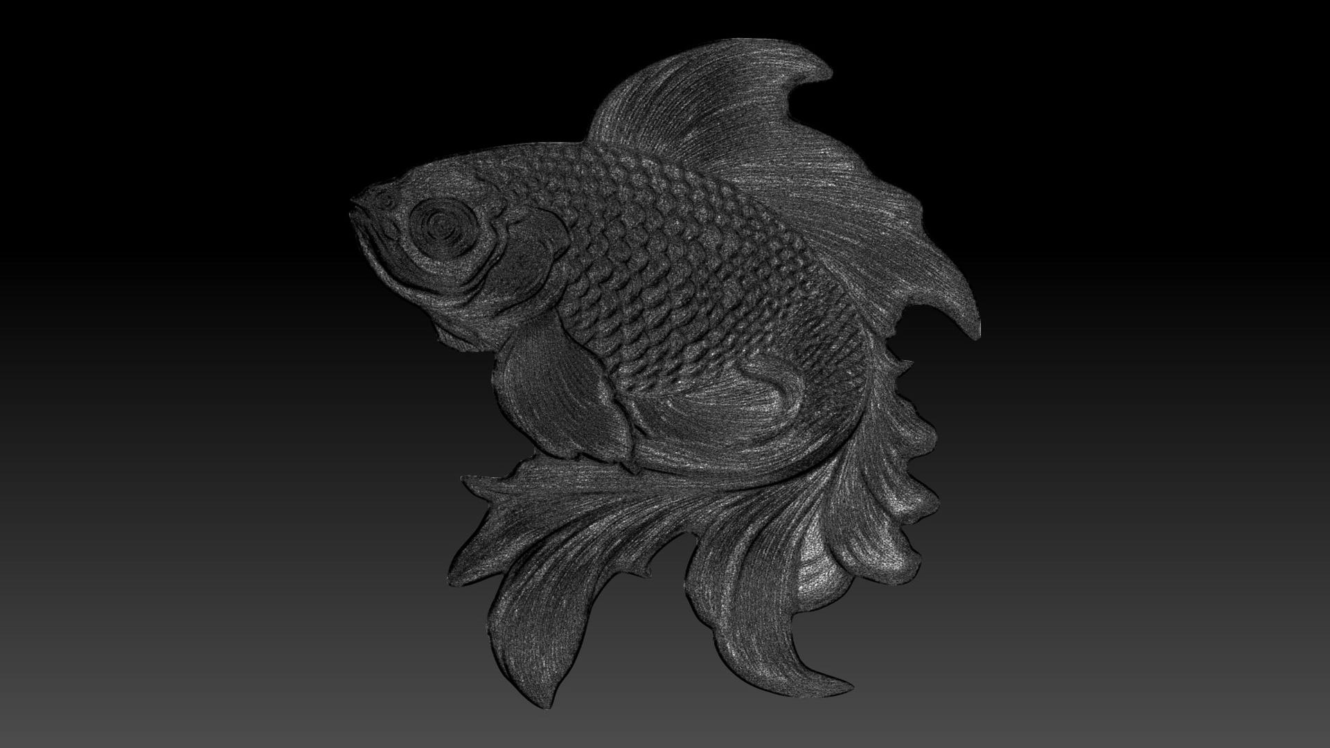 Bas Relief Fish 08 240506 3D Print Model Model - TurboSquid 2291174
