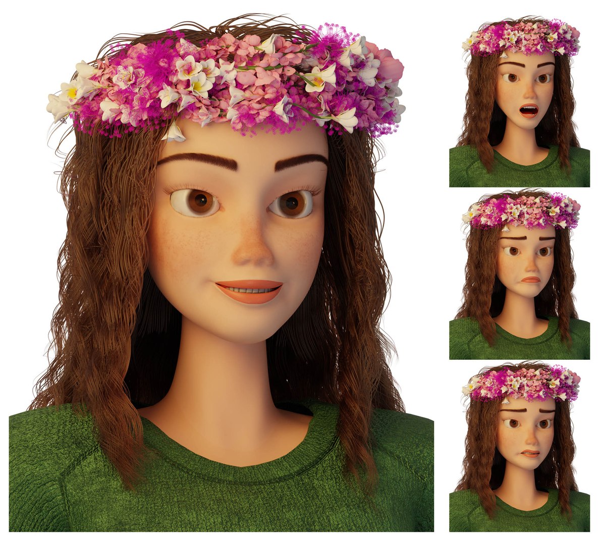 3D 3D Stylized Female Cartoon Character - TurboSquid 2249443