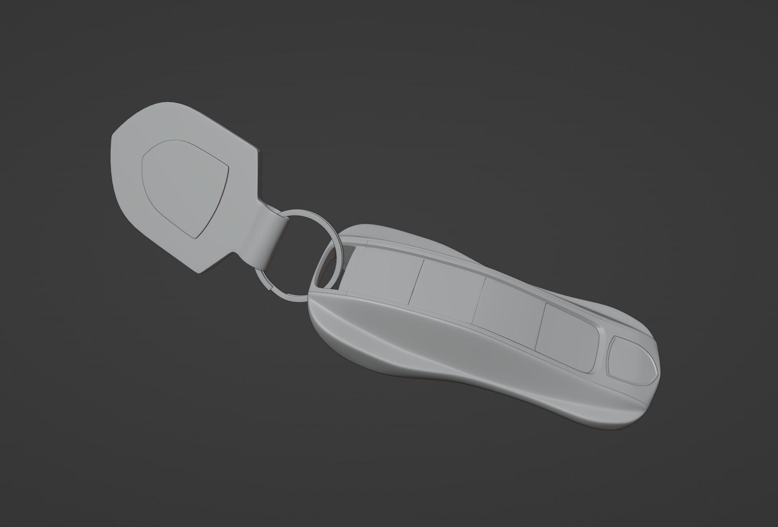 Key Porsche With A Keychain 3D Model - TurboSquid 2293497