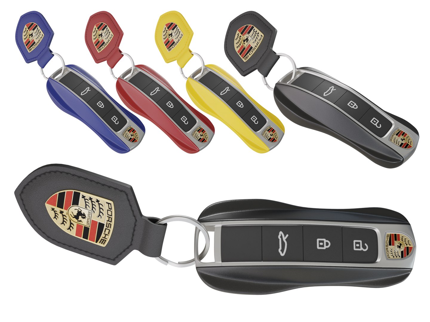 Key Porsche With A Keychain 3D Model - TurboSquid 2293497
