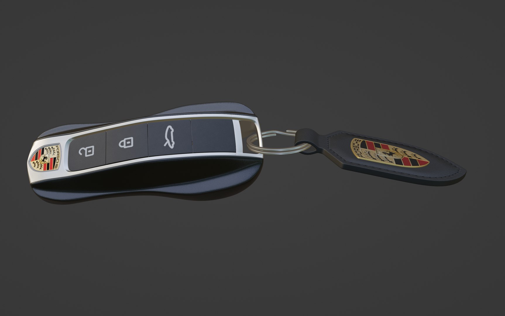 Key Porsche With A Keychain 3D Model - TurboSquid 2293497