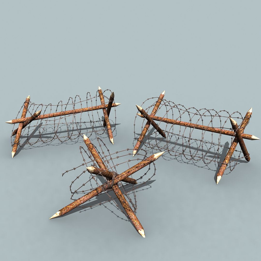 3d barbed wire barriers