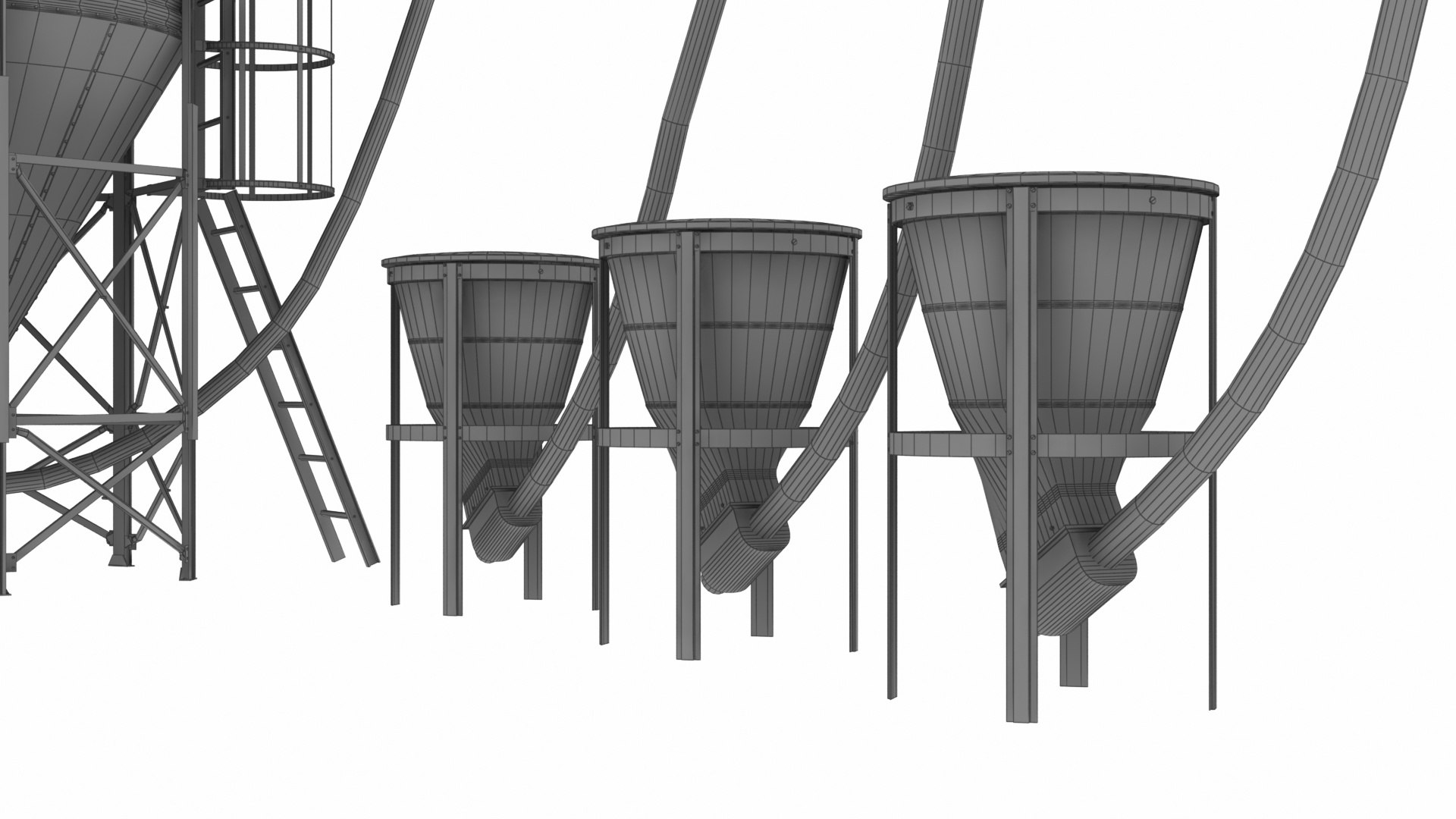 3D Farm Silo Automatic Feeding System - TurboSquid 2019923