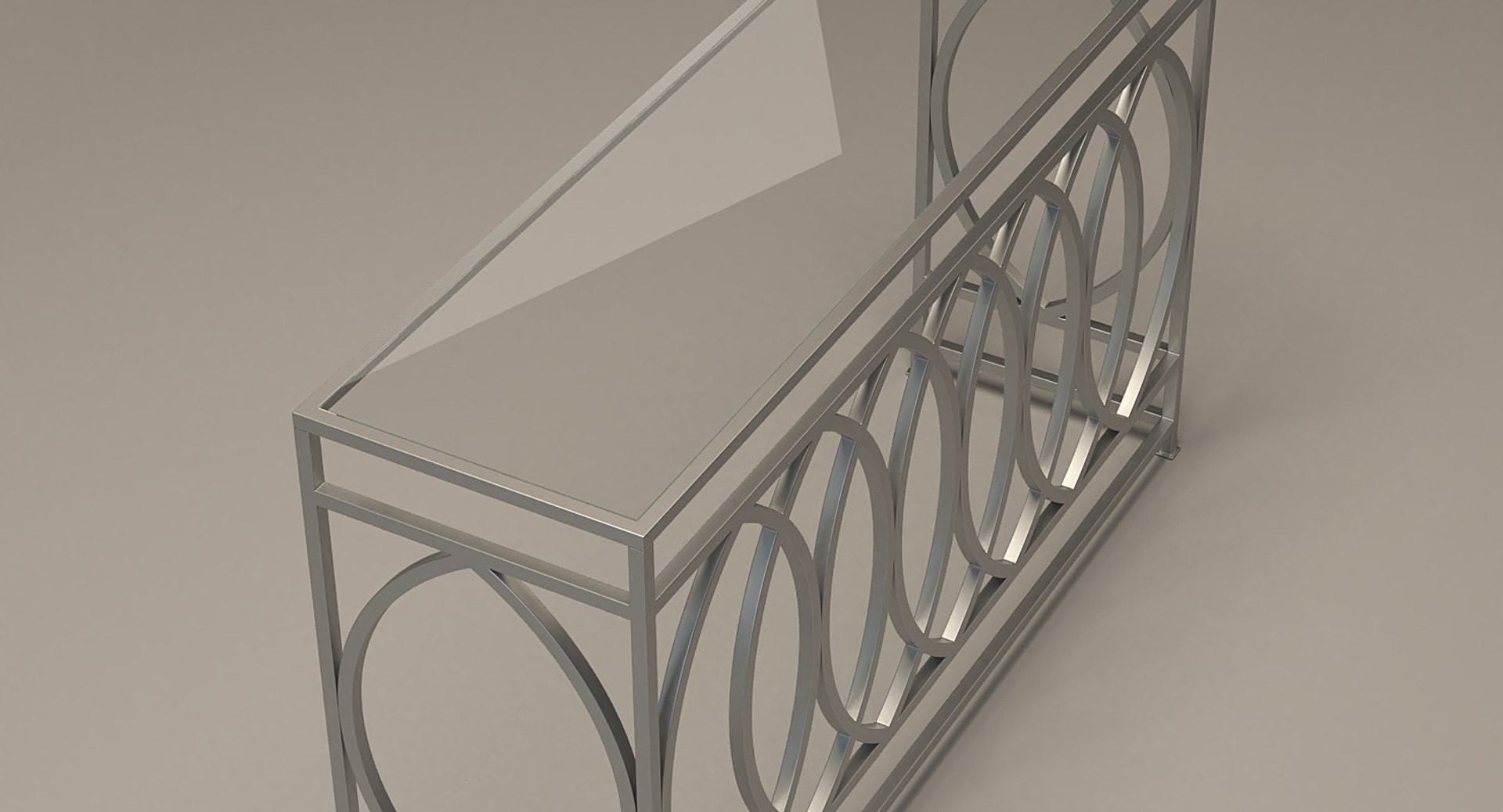 3D Rectangle Console Table Metal - TurboSquid 1393673