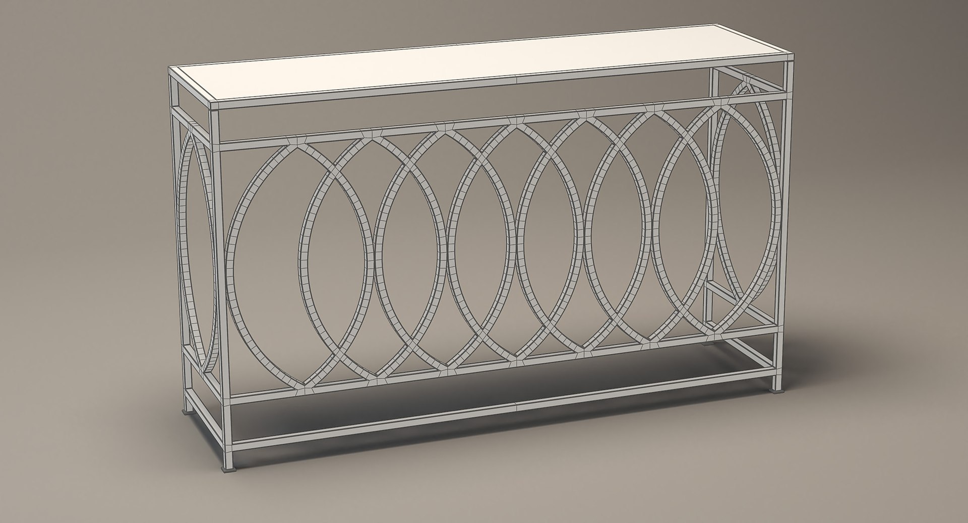 3D Rectangle Console Table Metal - TurboSquid 1393673