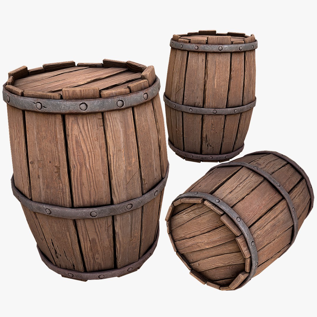 Medieval Wooden Barrel Model - TurboSquid 1920233