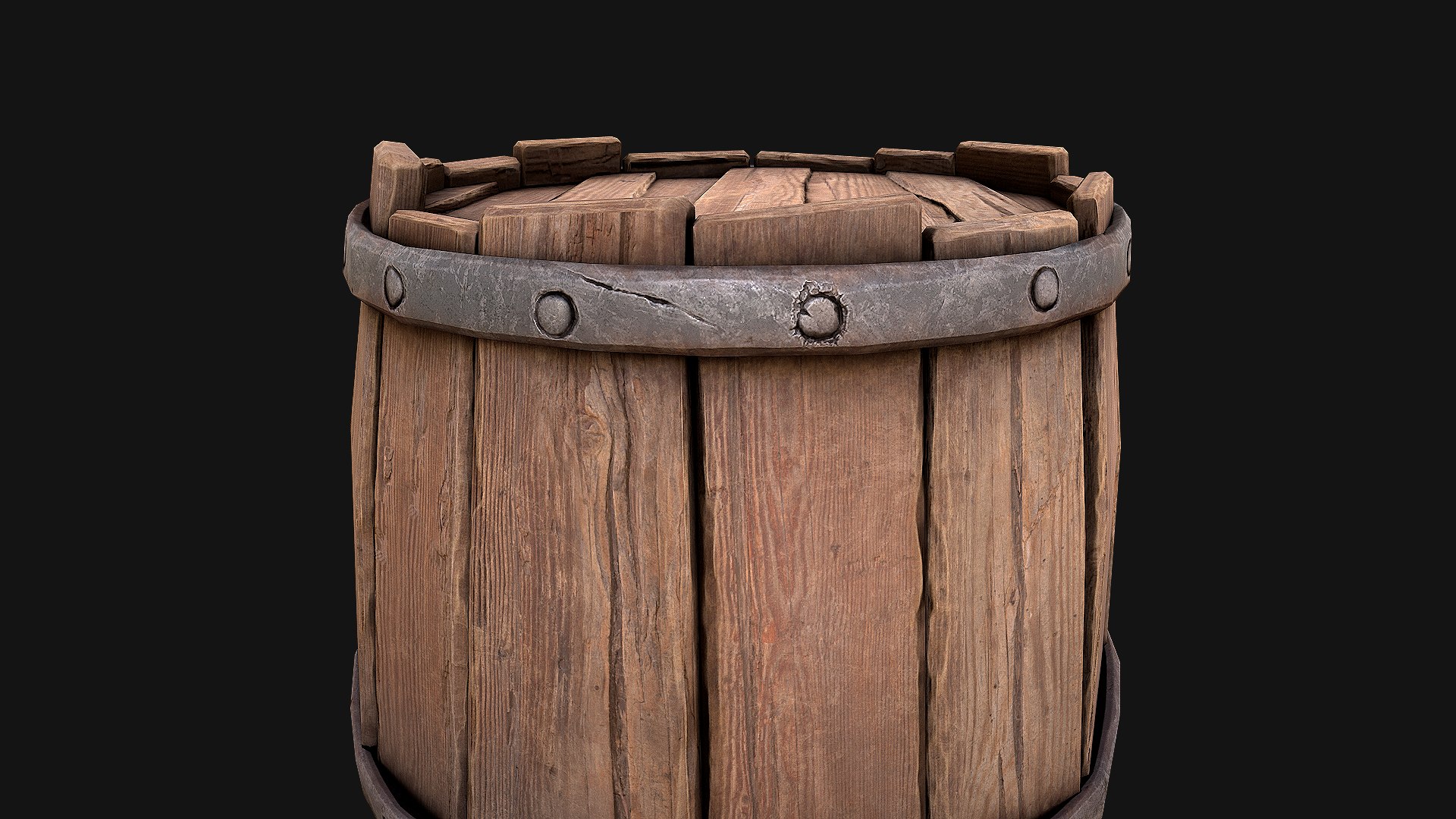 Medieval Wooden Barrel Model - TurboSquid 1920233