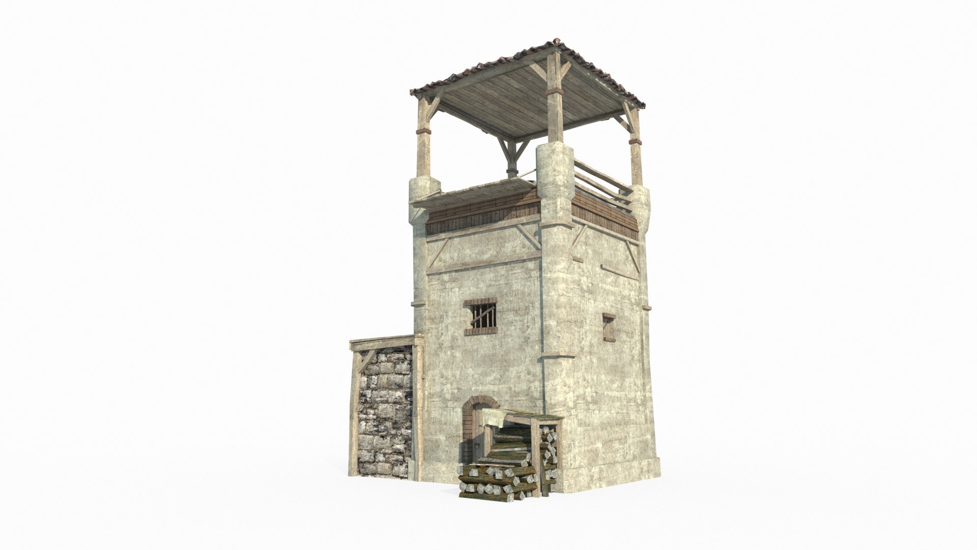 3D Ancient Watchtower Defense Tower - TurboSquid 2175874