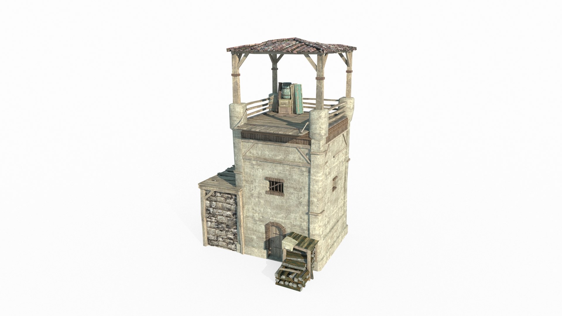 3D Ancient Watchtower Defense Tower - TurboSquid 2175874
