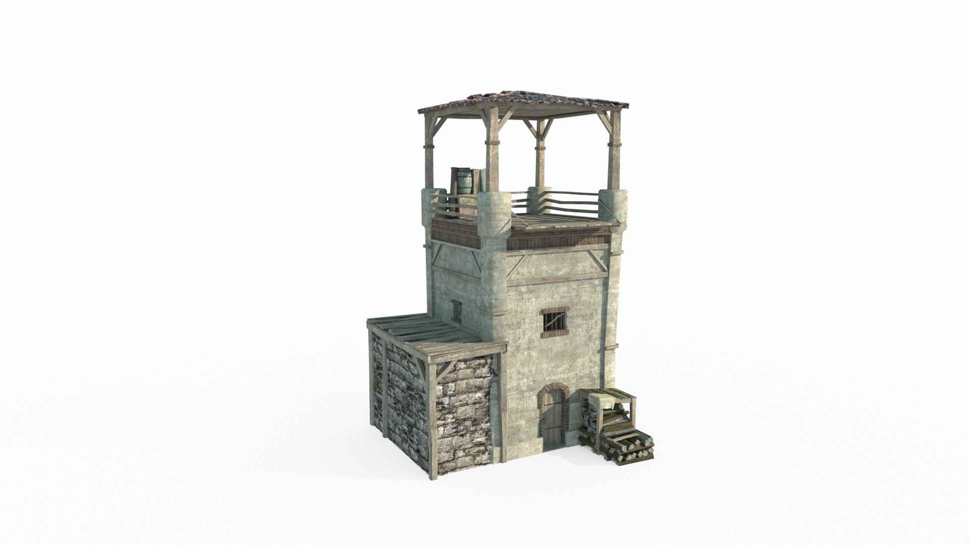 3D Ancient Watchtower Defense Tower - TurboSquid 2175874