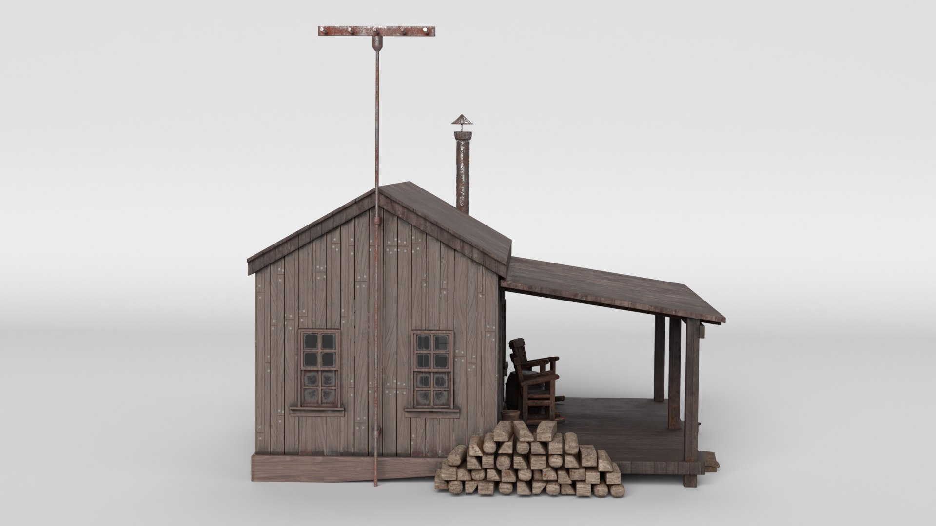 3D rustic cabin model - TurboSquid 1632587