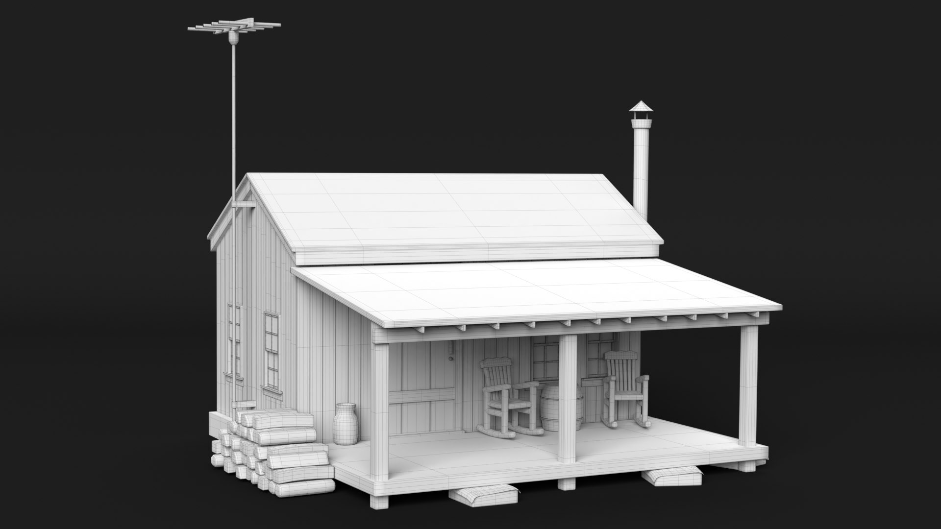 3D rustic cabin model - TurboSquid 1632587