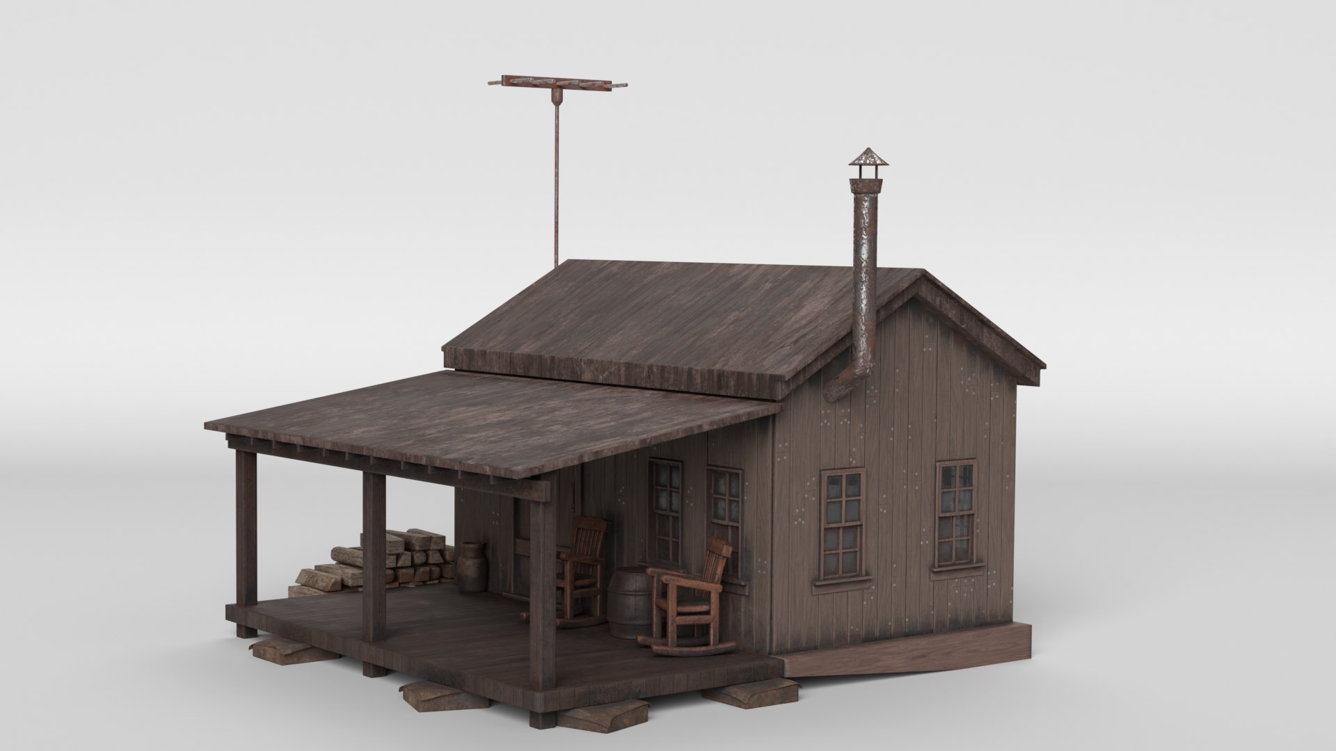 3D rustic cabin model - TurboSquid 1632587