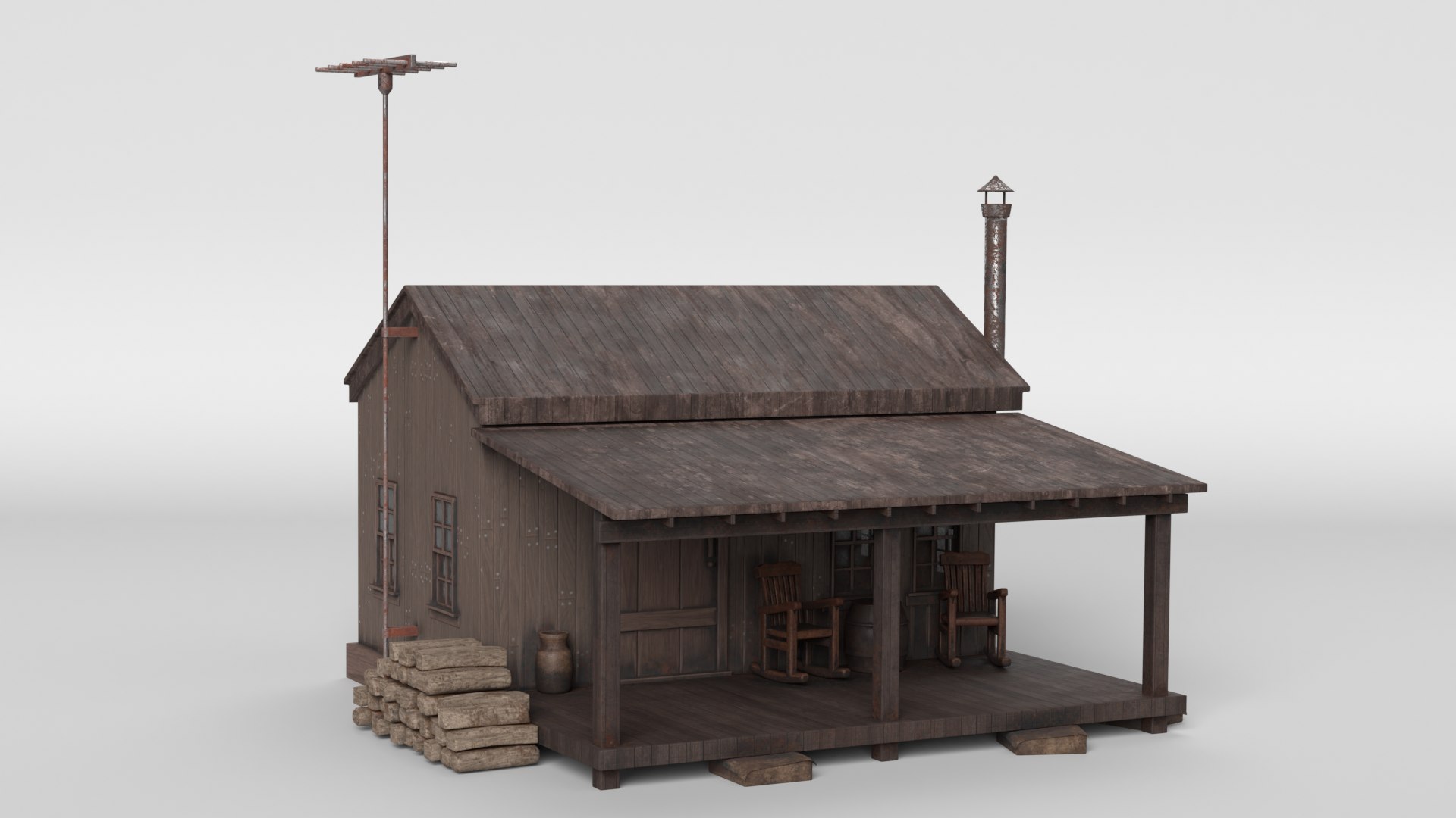 3D rustic cabin model - TurboSquid 1632587
