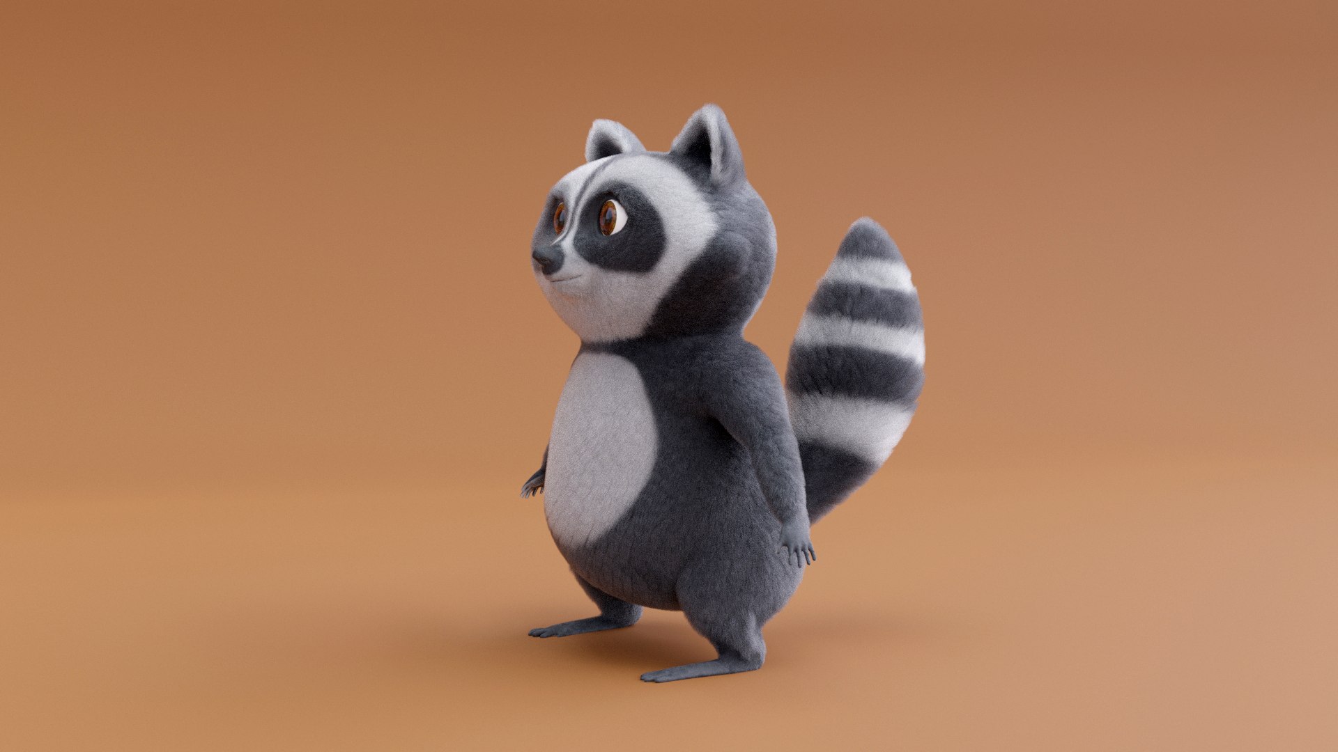 3D Raccoon 3d Model Cartoon Character Model - TurboSquid 2028148