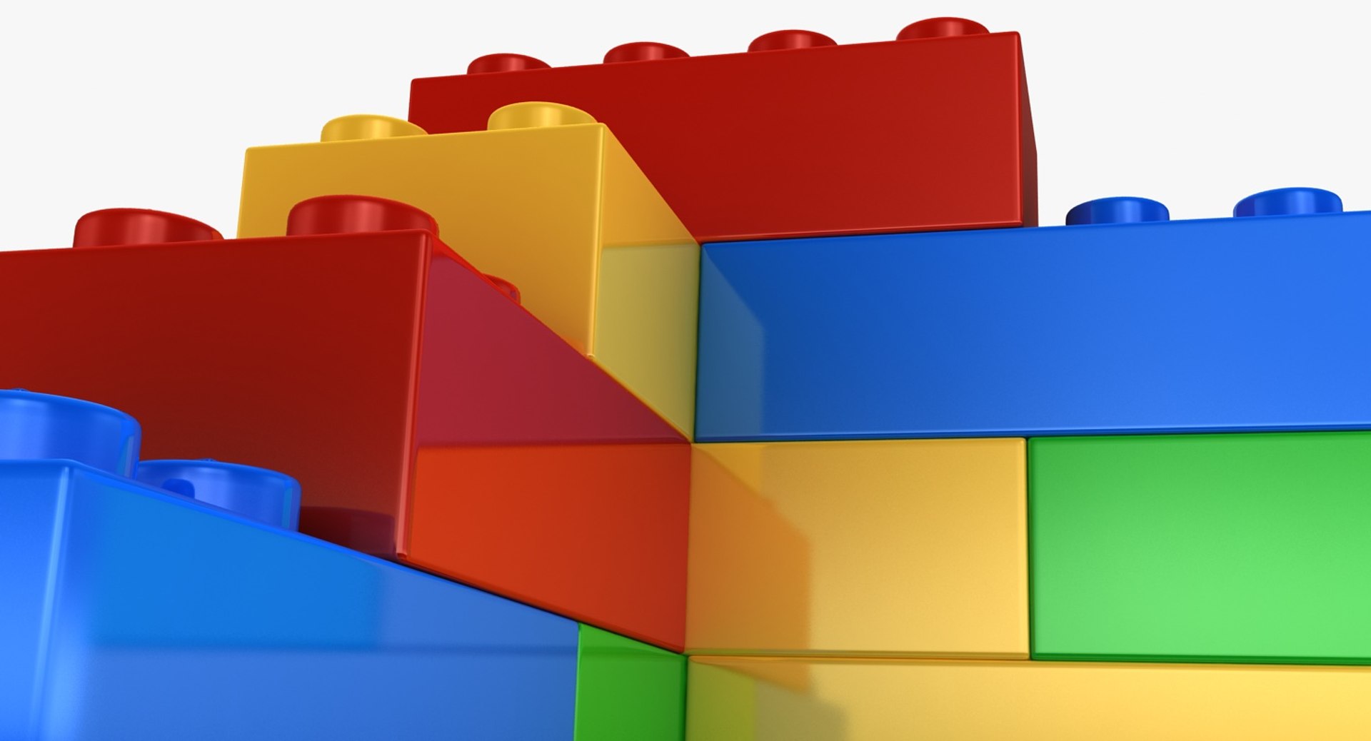 3d Model Realistic Lego Bricks Shape