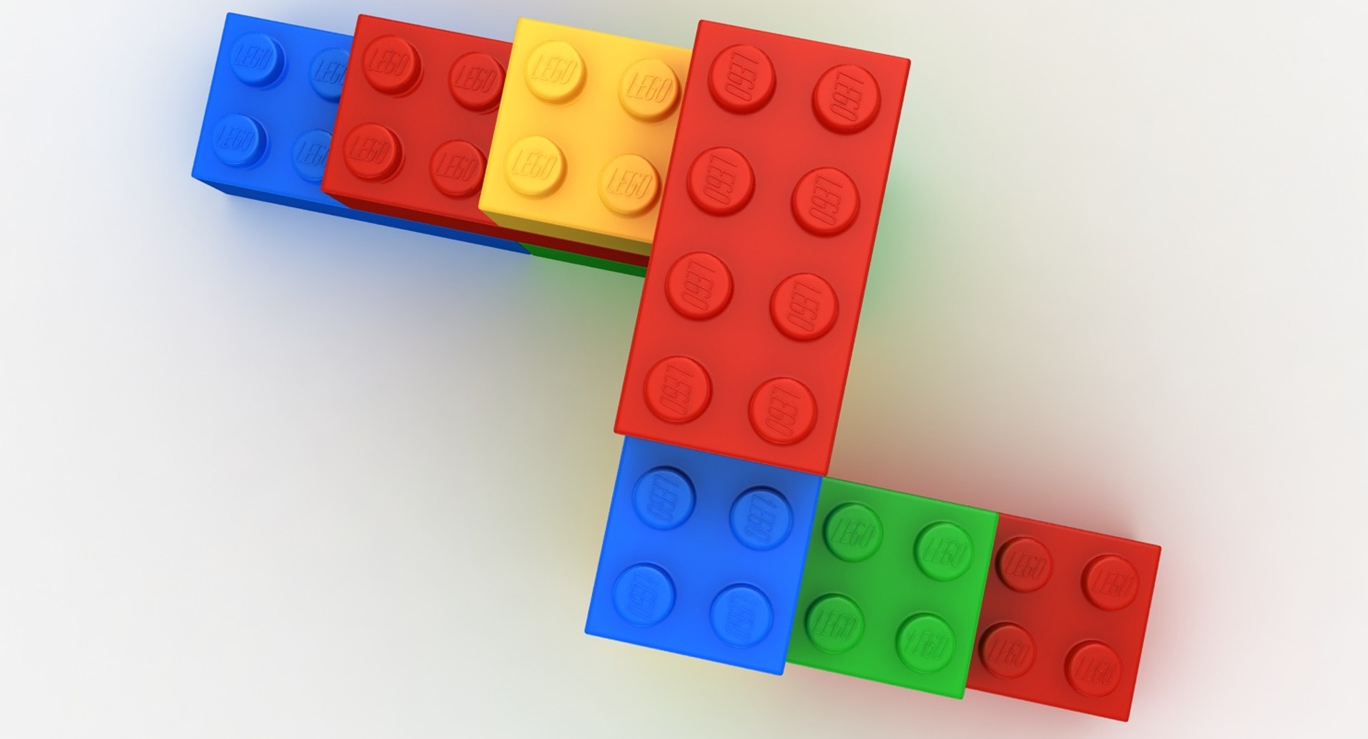 3d Model Realistic Lego Bricks Shape