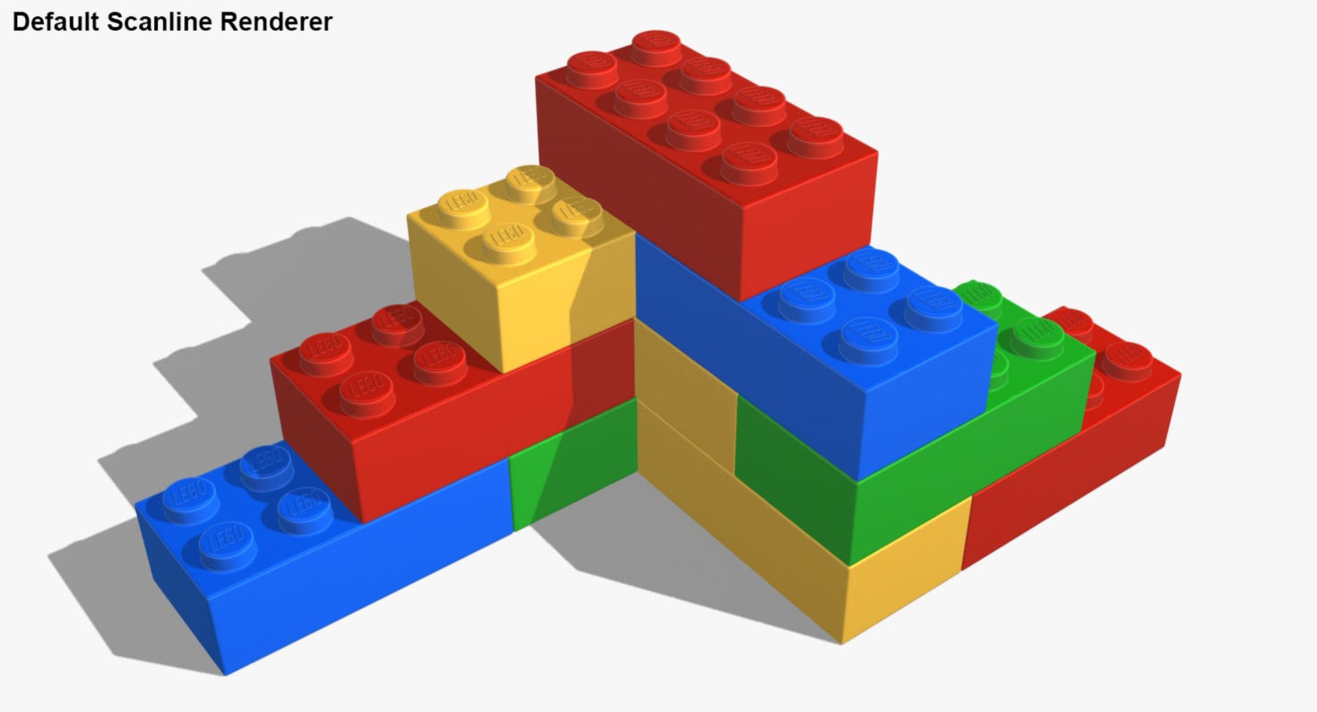3d Model Realistic Lego Bricks Shape