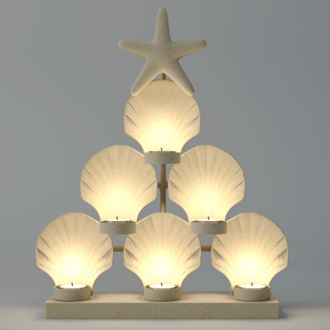 Seashell Tealight Candleholder 3D - TurboSquid 1196223