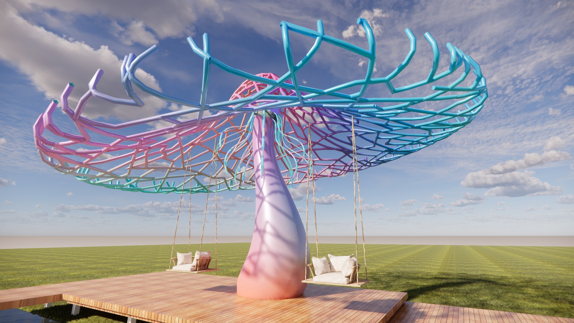 Swinging Patio Chair 3D Model - TurboSquid 2244190