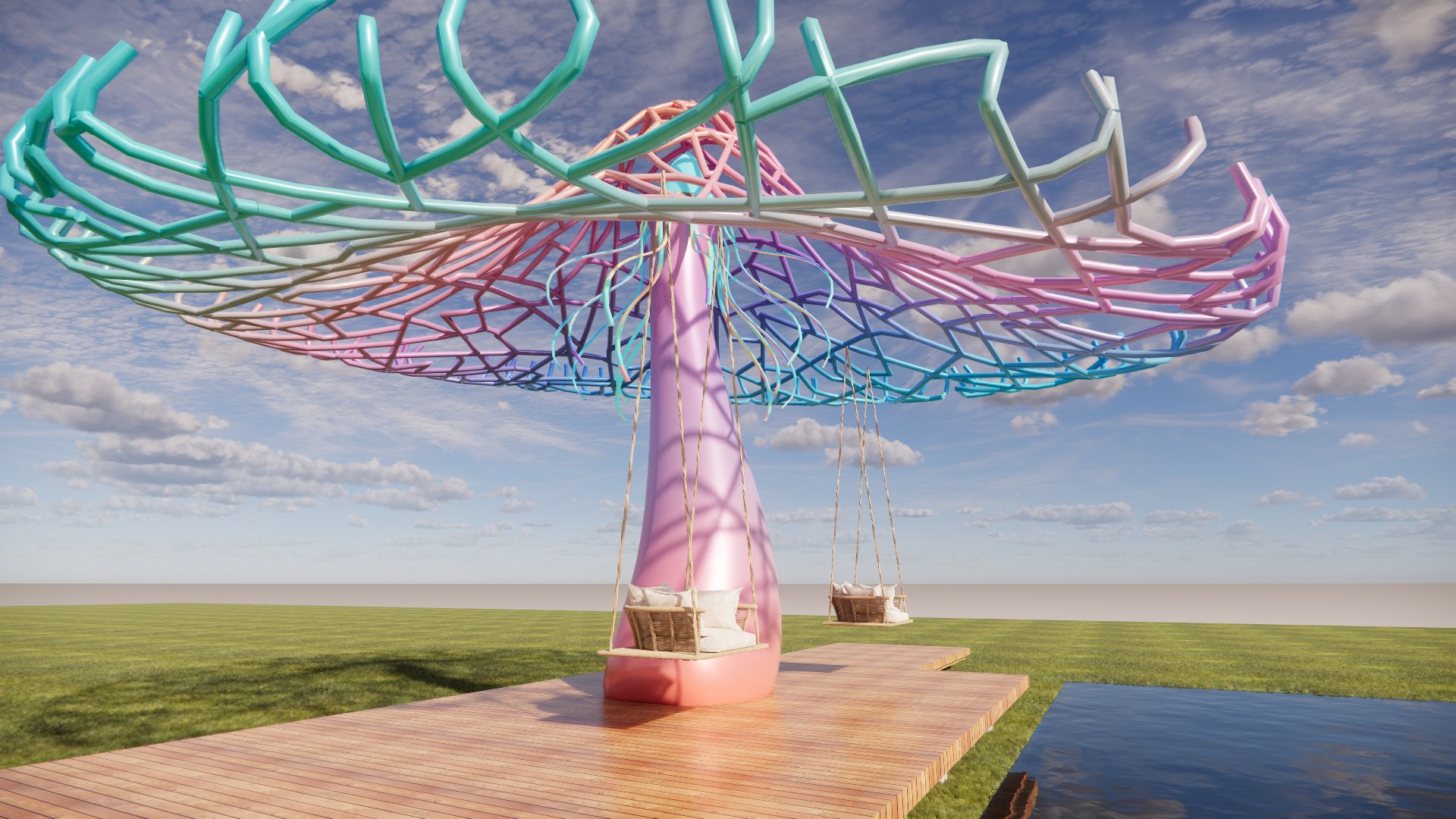 Swinging Patio Chair 3D Model - TurboSquid 2244190