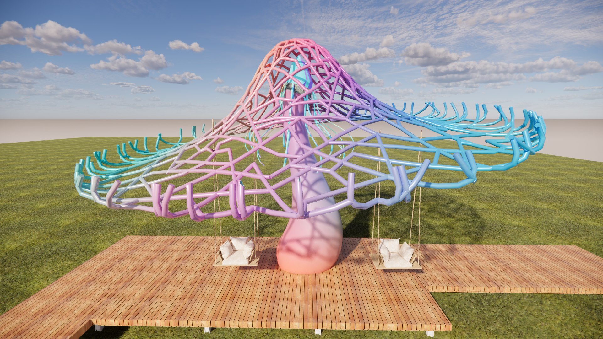 Swinging Patio Chair 3D Model - TurboSquid 2244190