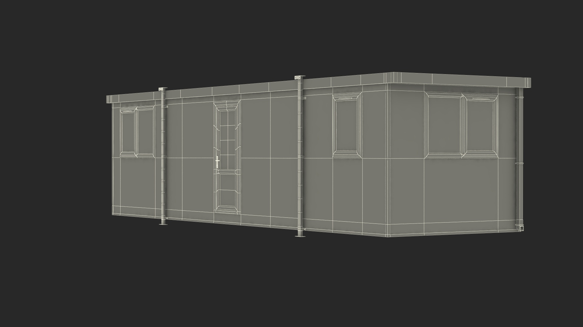 Prefabricated Portable Container Office 3D Model - TurboSquid 2180133