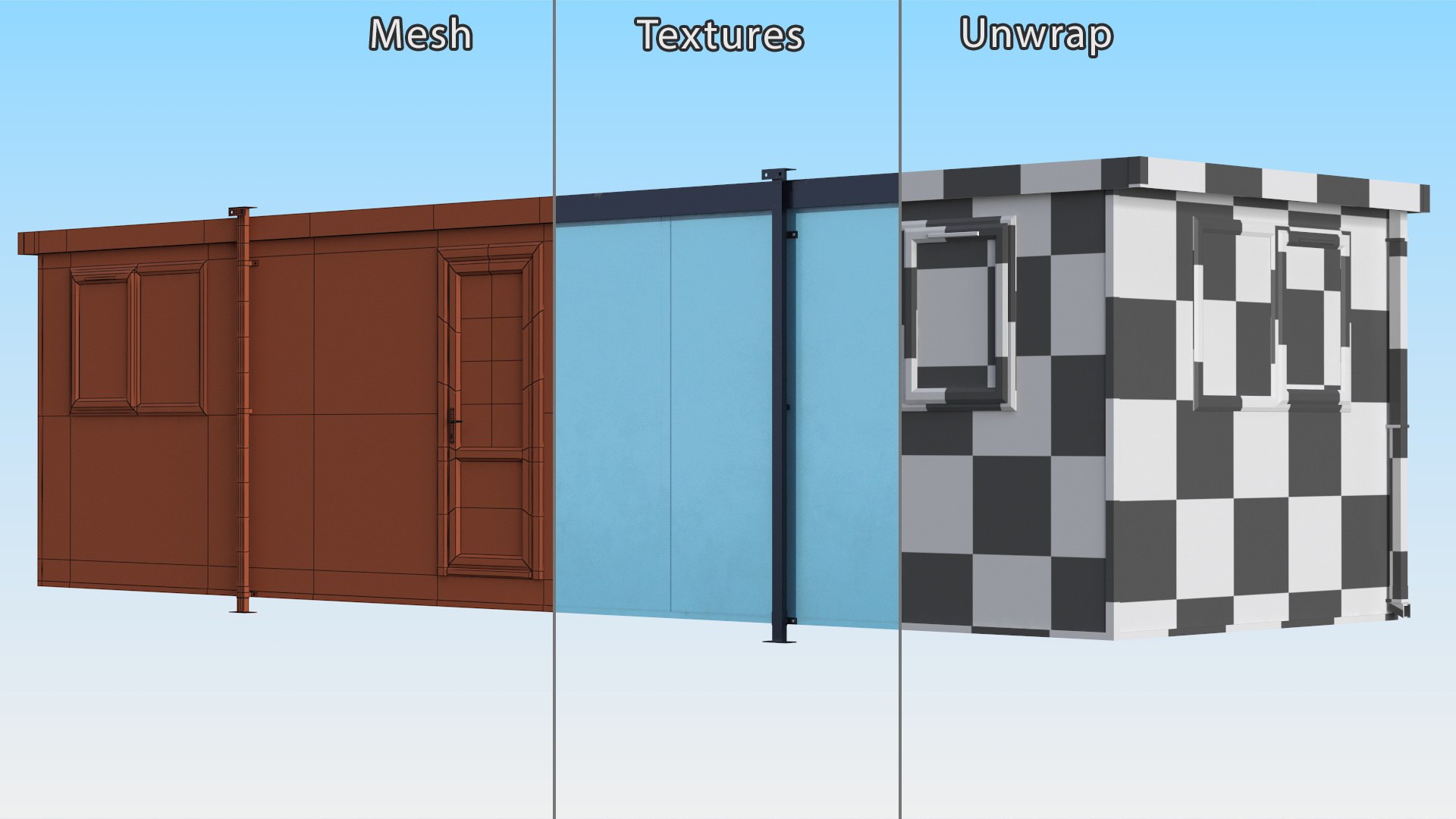 Prefabricated Portable Container Office 3D Model - TurboSquid 2180133