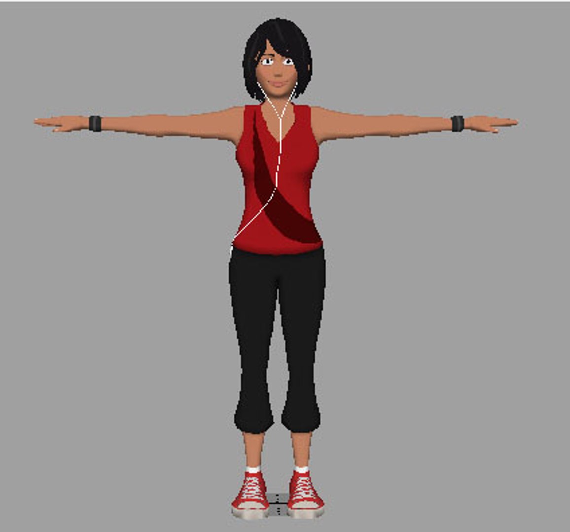 Female Character Rigged Biped Max Free