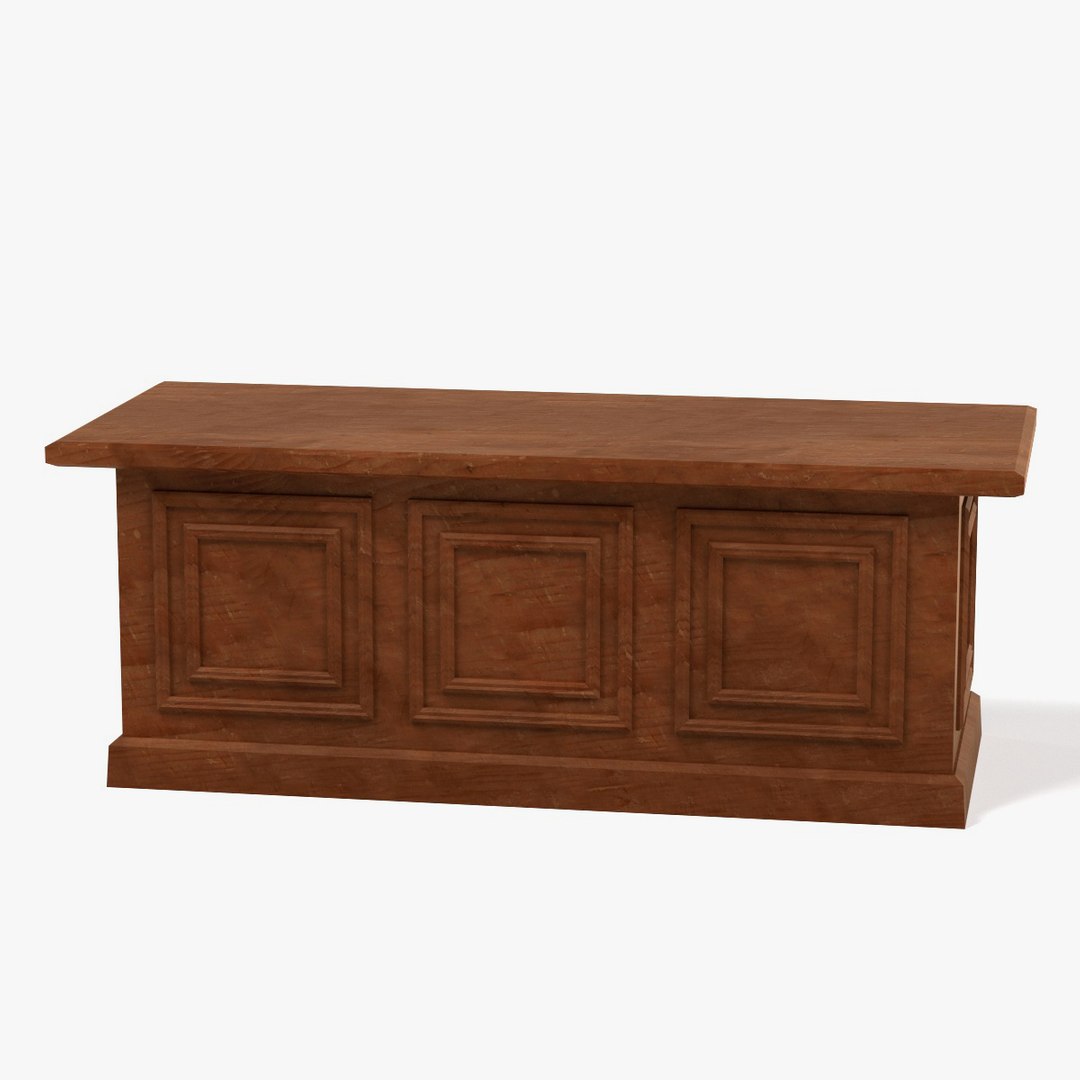 Wooden Table 3d Model 