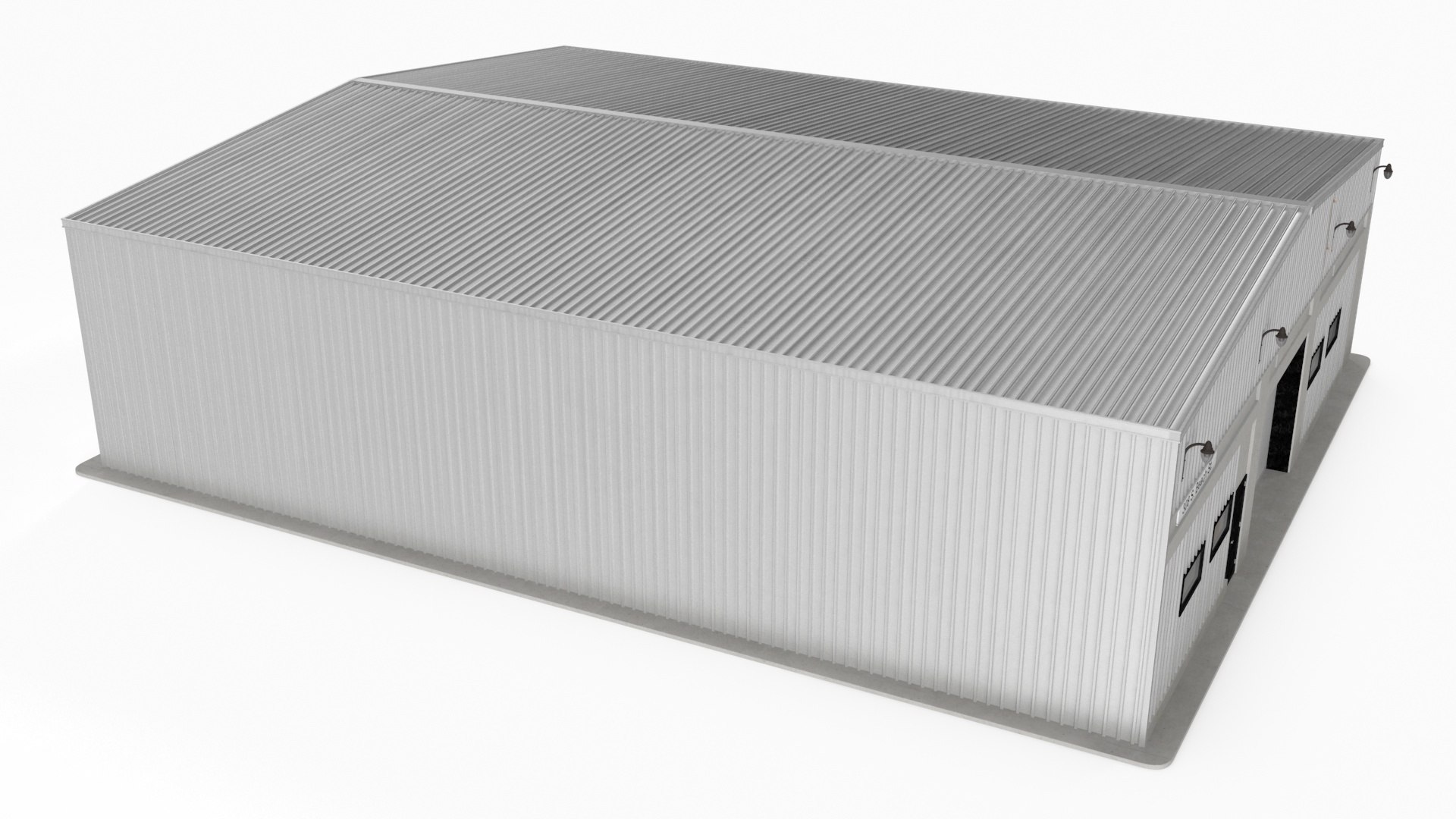 Post Frame Warehouse Building 3D Model - TurboSquid 2217904