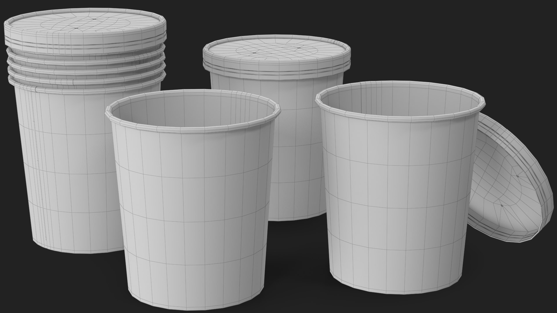 3D cup food paper model - TurboSquid 1688793