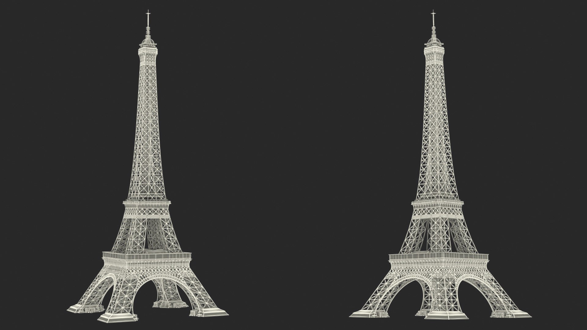 3D eiffel tower - TurboSquid 1625177