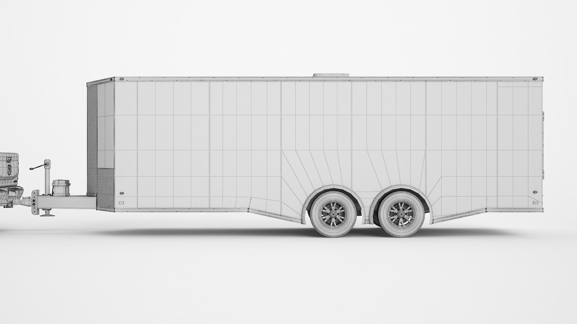 Dodge Ram 3500 HD 2021 Car Hauler Trailer 02 3D model - TurboSquid 2107822