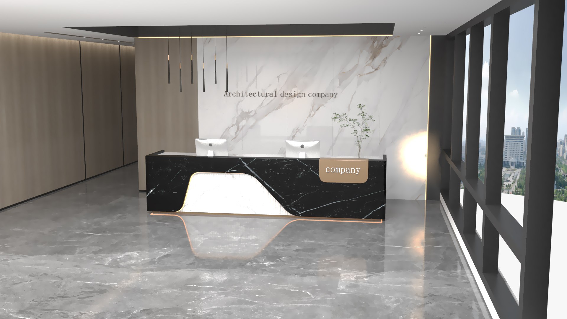 3D The Reception Desk Model - TurboSquid 2170683