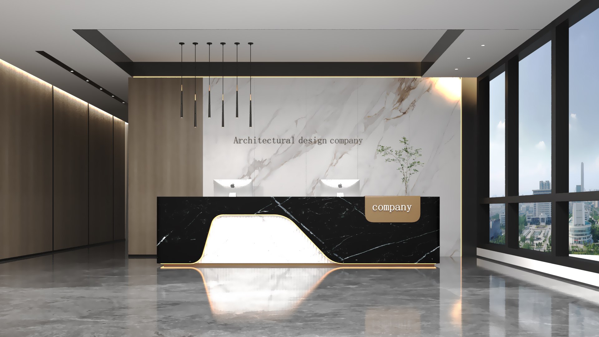 3D The Reception Desk Model - TurboSquid 2170683