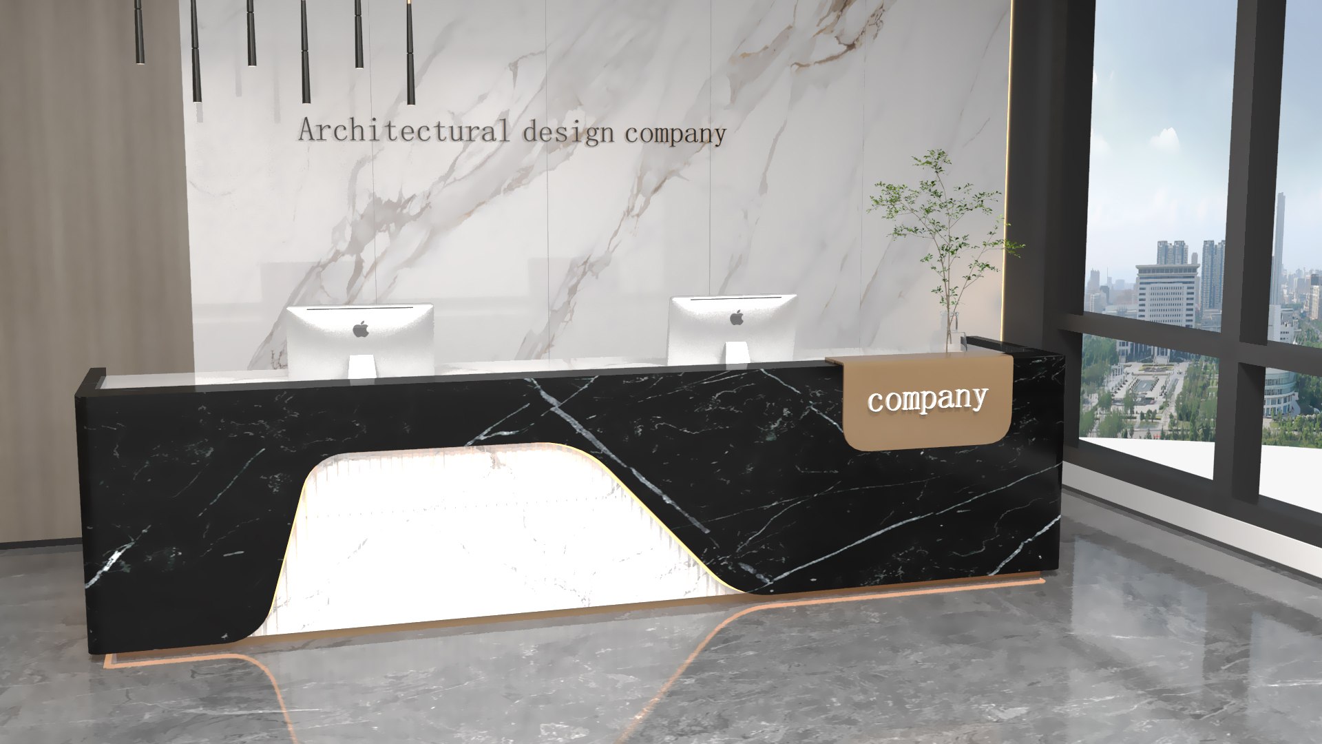 3D The Reception Desk Model - TurboSquid 2170683