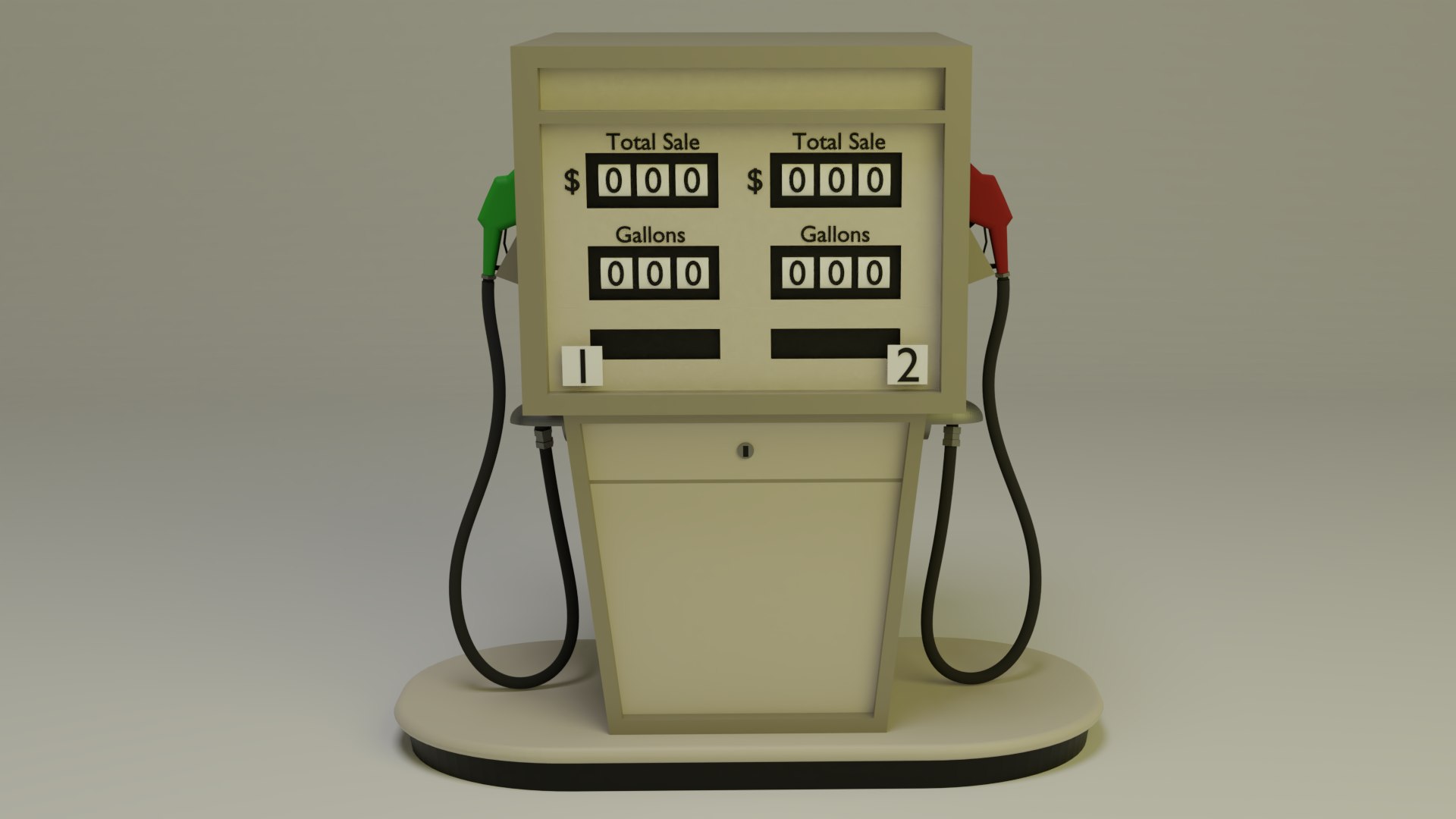 Gas Pump 1980s Model - TurboSquid 1781184