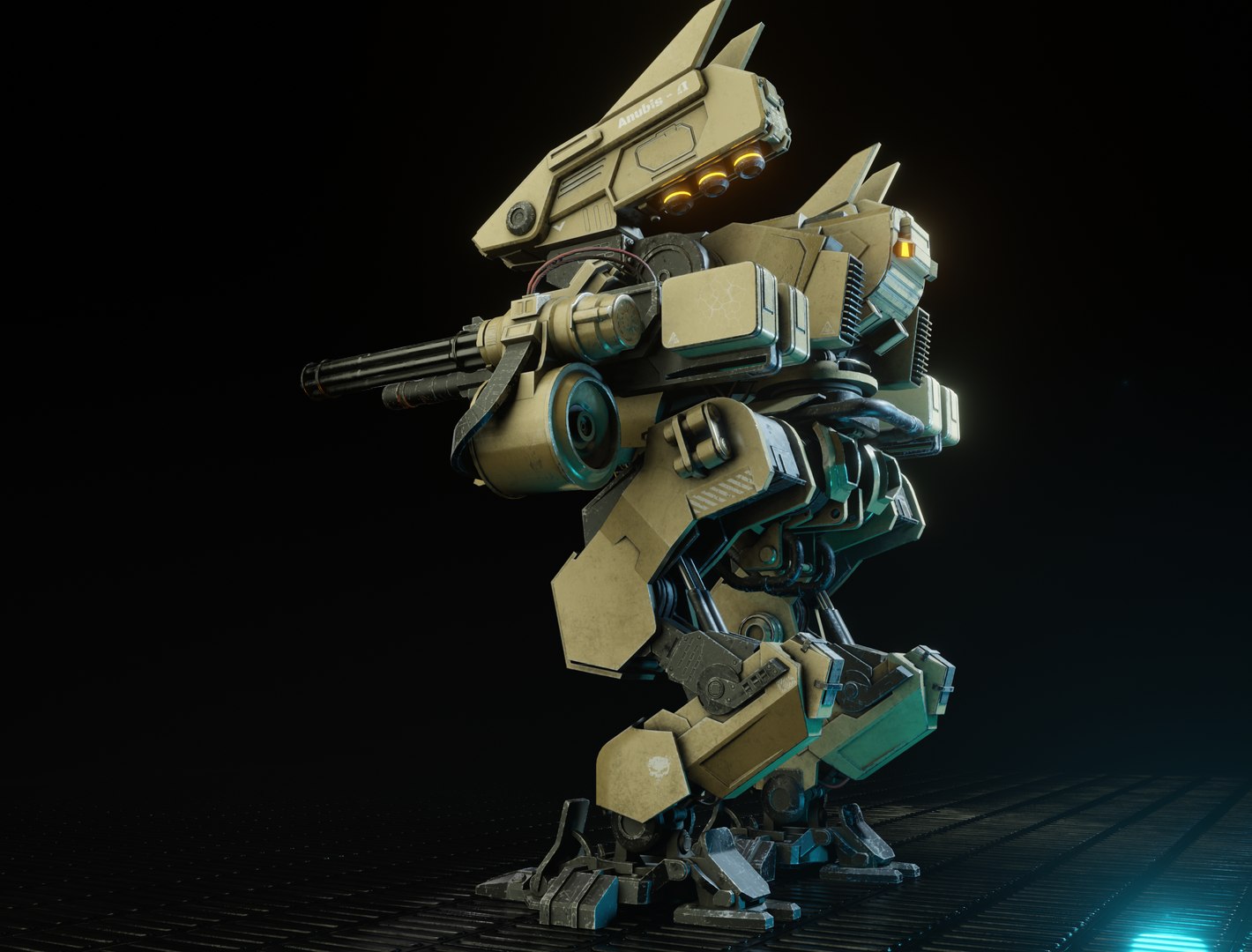 Battle Mech - Anubis II MS 3D Model - TurboSquid 1822962