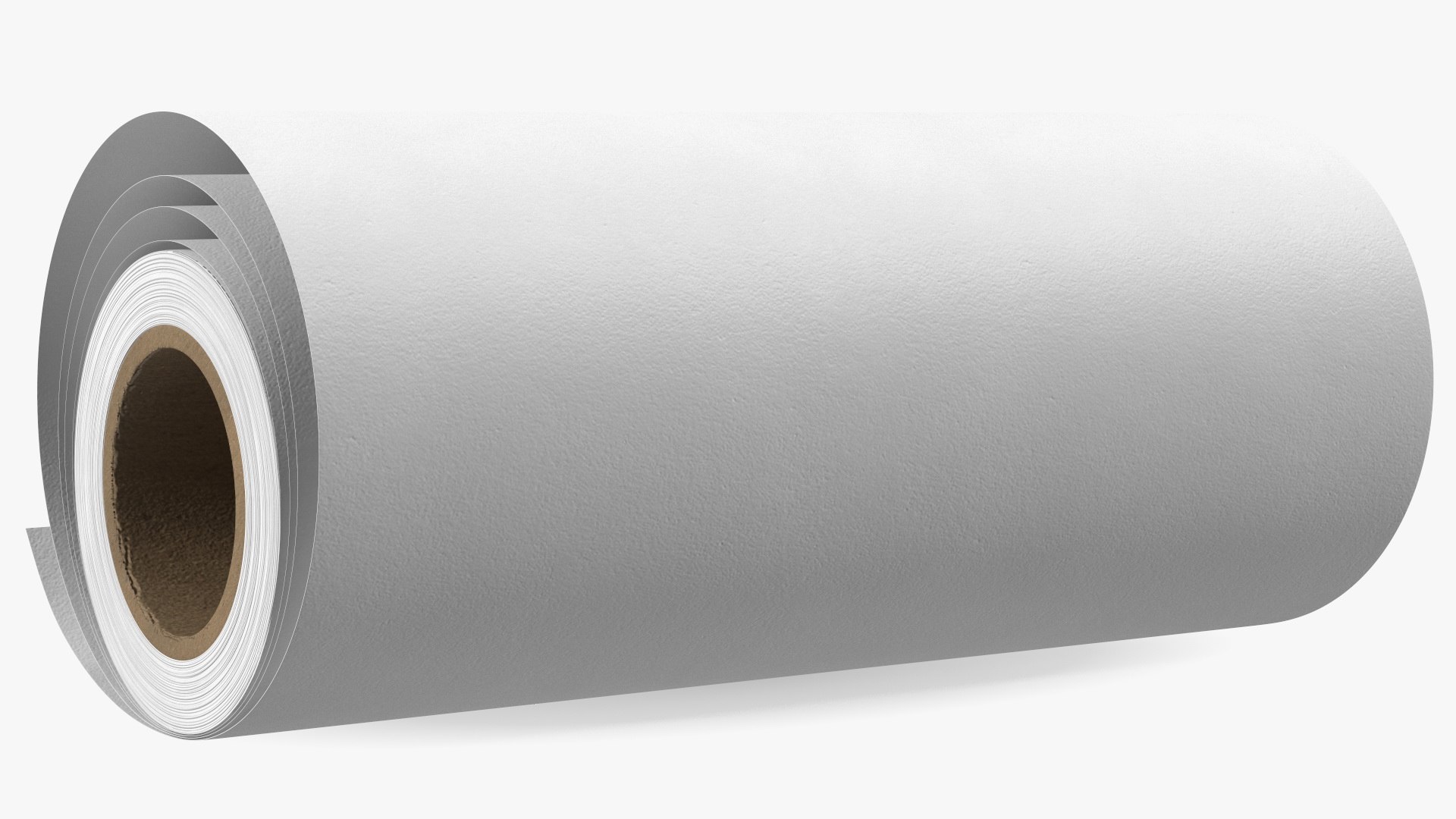 Kraft White Paper Roll Recycled Model - TurboSquid 1863161