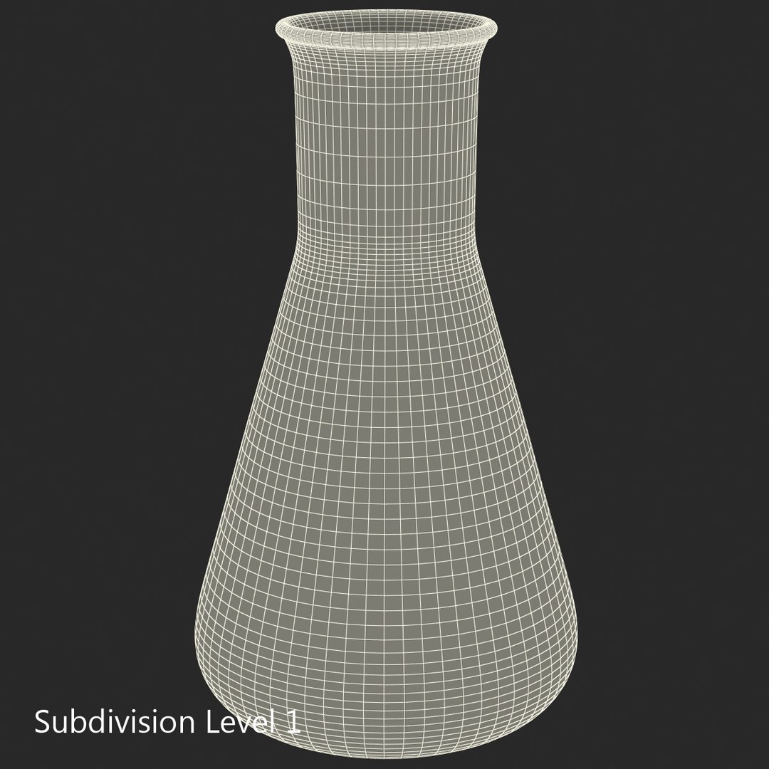 3d 50 Ml Erlenmeyer Flask Model