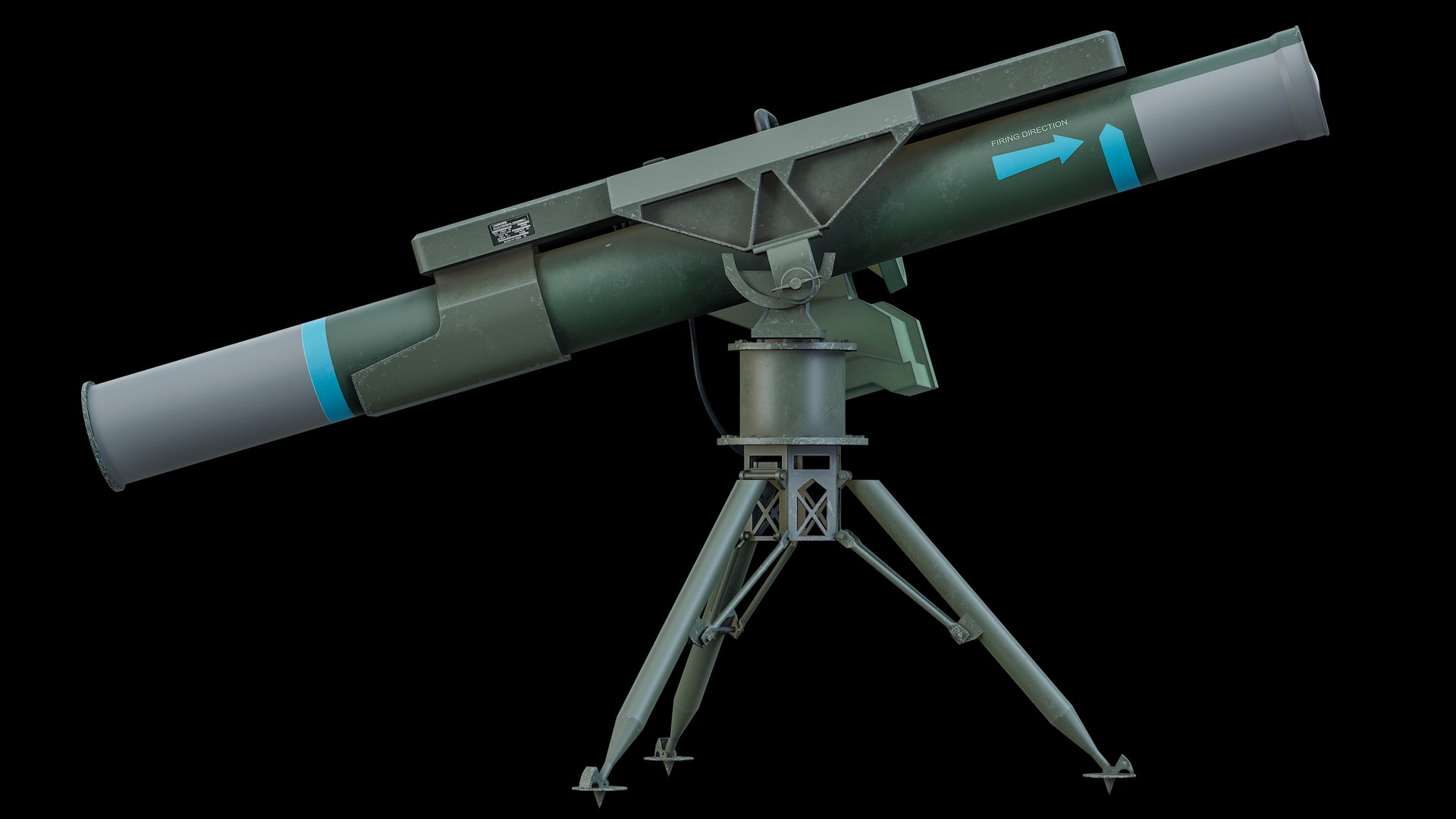 3D Model Spike ATGM Command Launcher Unit CLU With Spike LR Missile ...
