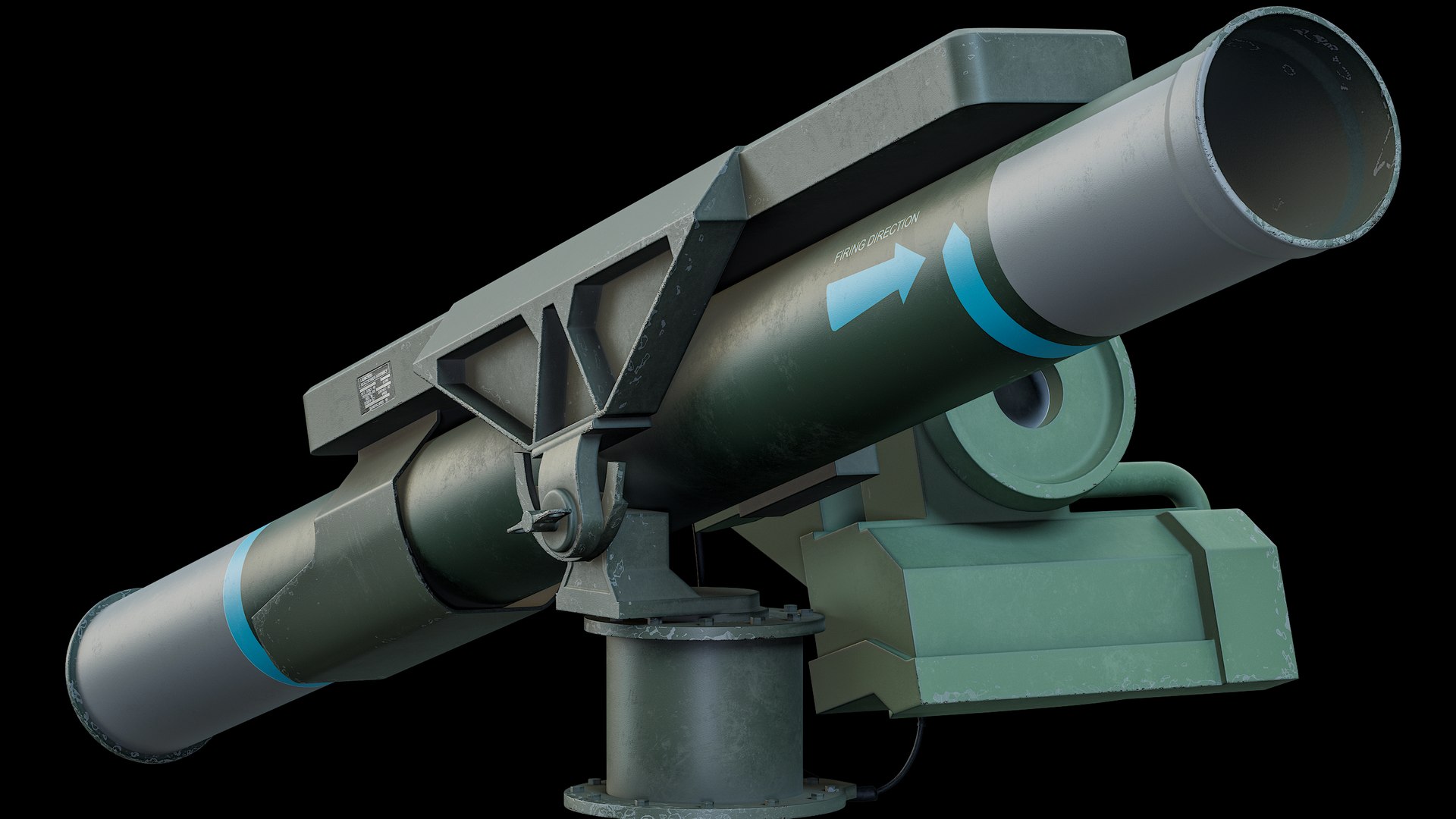 3D Model Spike ATGM Command Launcher Unit CLU With Spike LR Missile ...