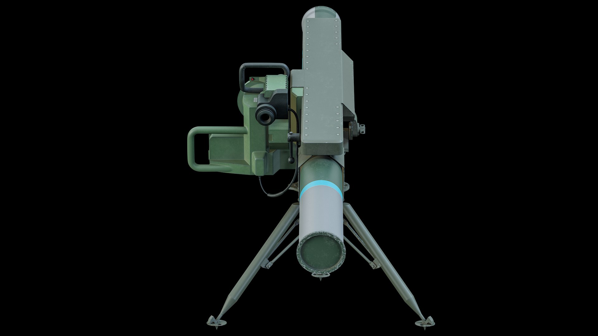 3D Model Spike ATGM Command Launcher Unit CLU With Spike LR Missile ...