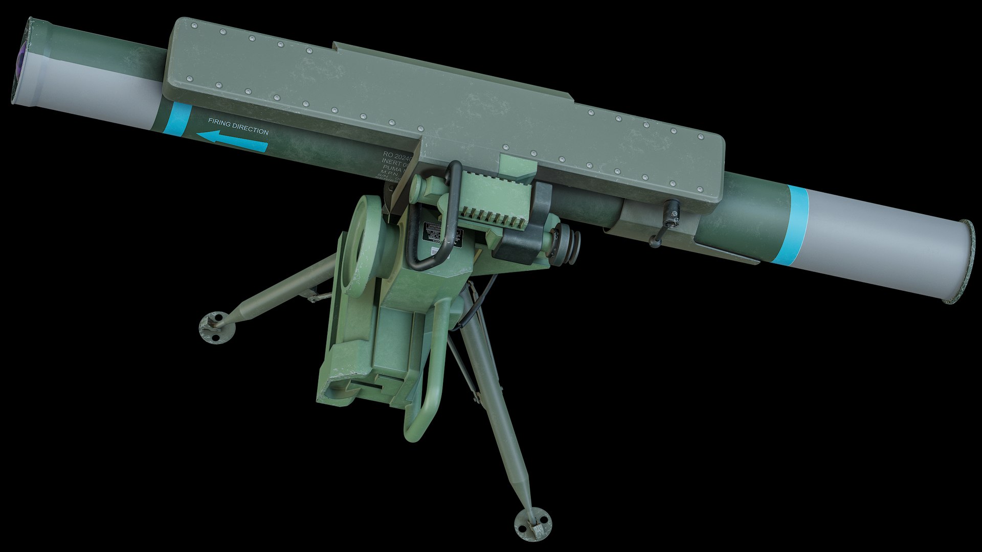 3D Model Spike ATGM Command Launcher Unit CLU With Spike LR Missile ...