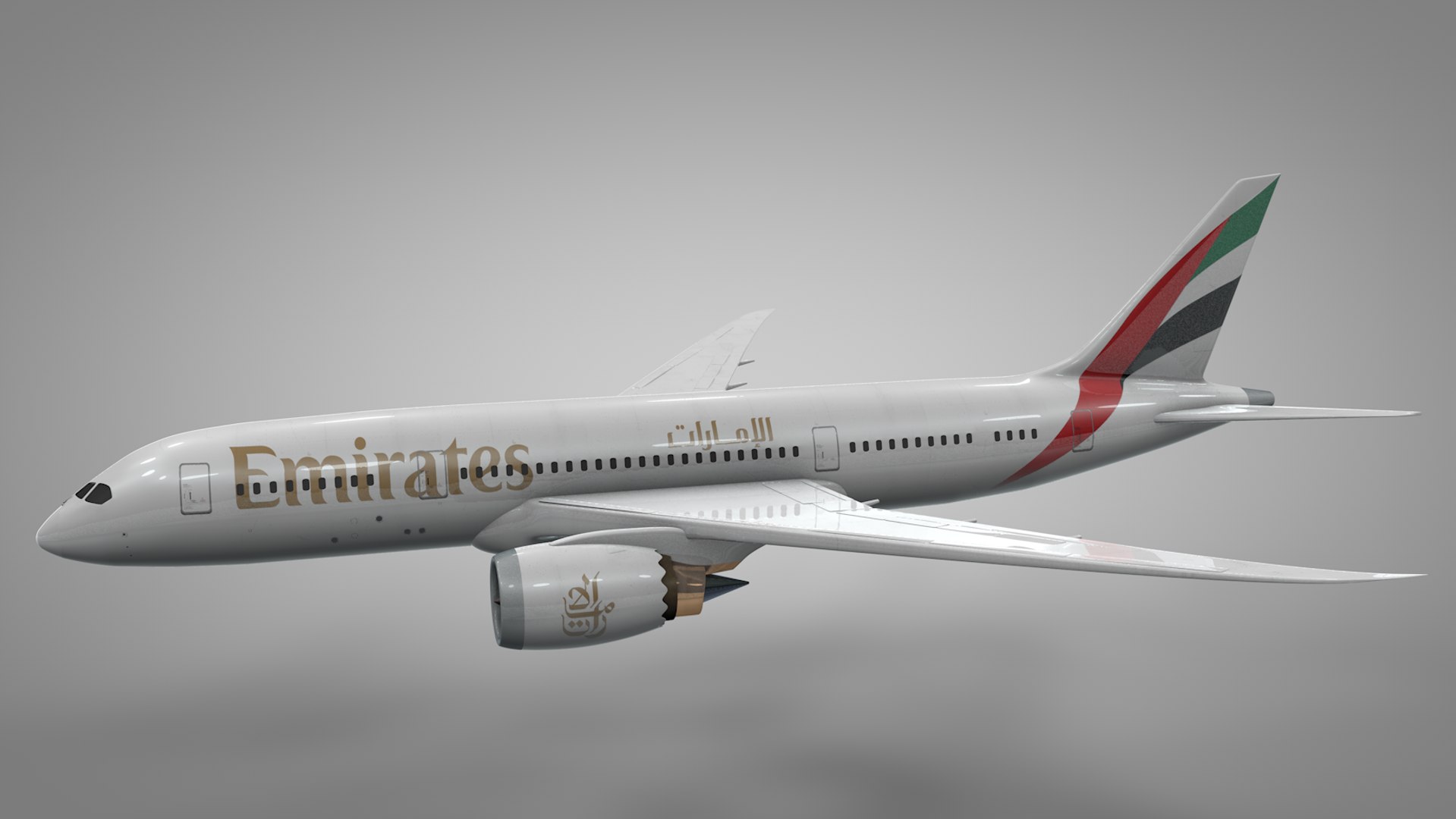 Boeing 787 Dreamliner Emirates 3D - TurboSquid 1419696