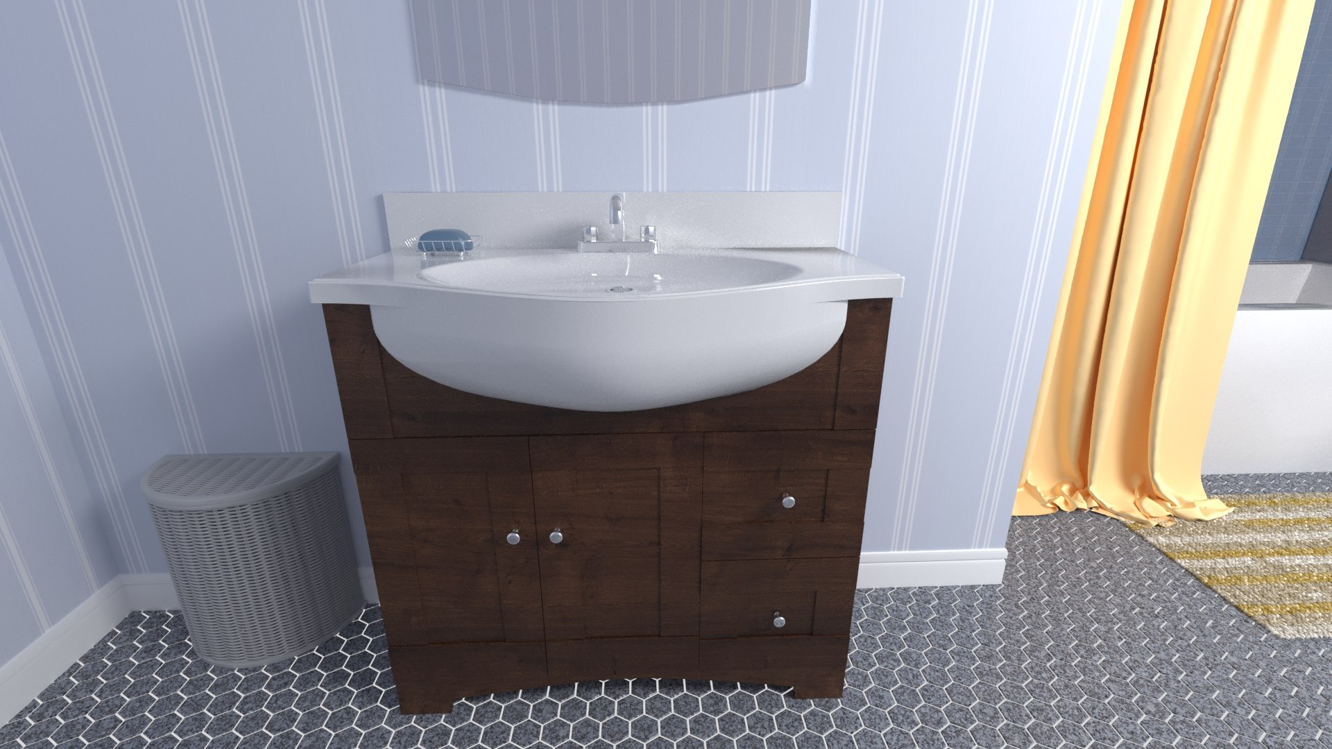 3D Bathroom Vanity Model - TurboSquid 1609716